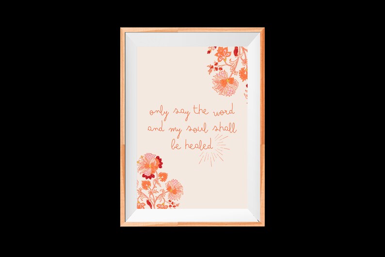 Catholic Art Floral Print With Inspirational Catholic Mass Quote - Etsy