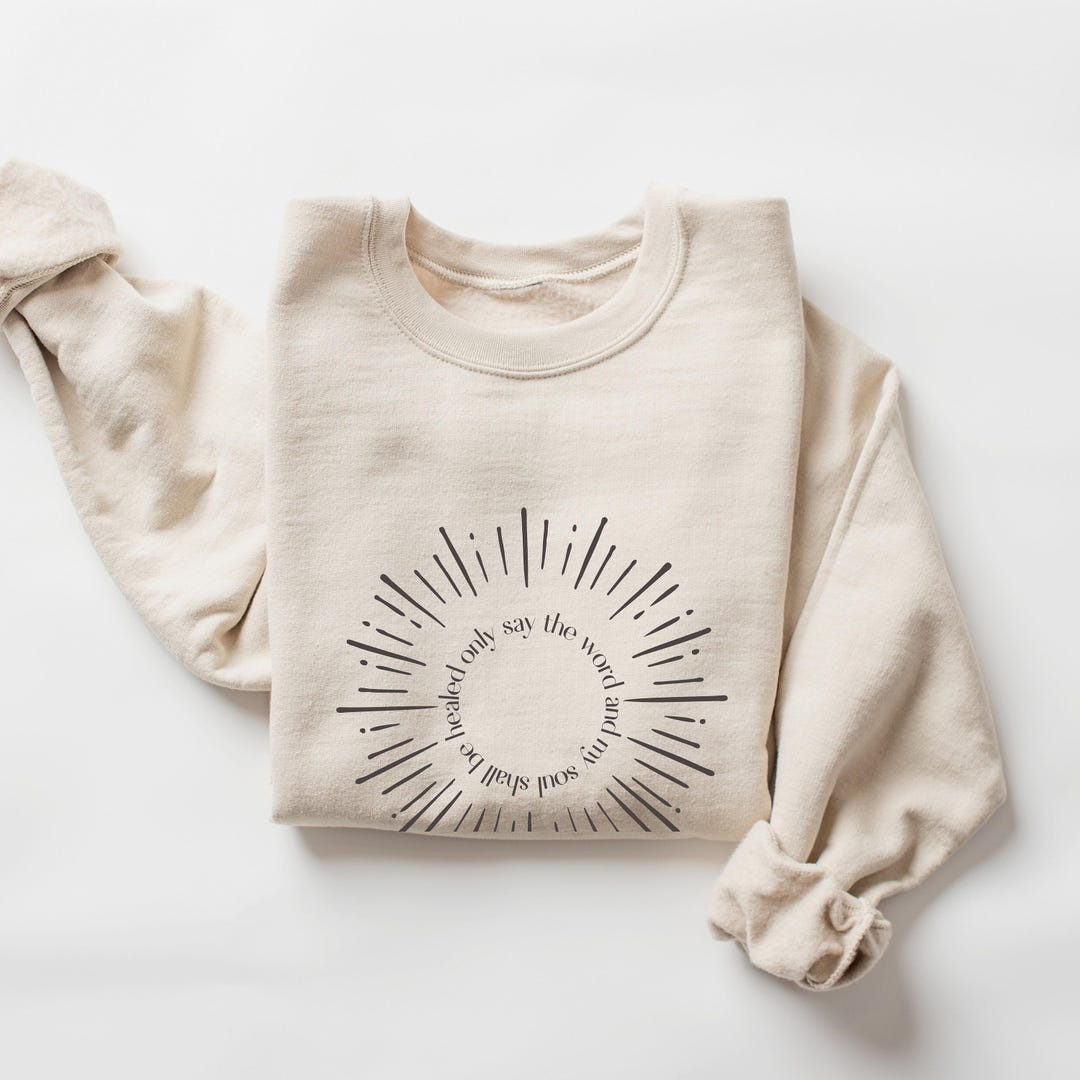 Catholic Mass Sweatshirt Minimalist Design Faith Apparel Eucharist ...