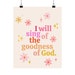 Christian Printed Poster Decor 'goodness of God' Poster Pink and Orange ...