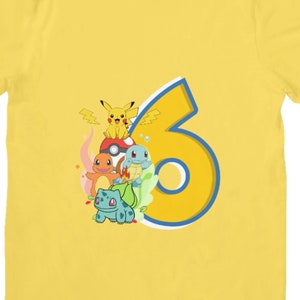 Pikachu, Diseño de cumpleaños de Pikachu, 6 años, SVG, PNG, JPG ...