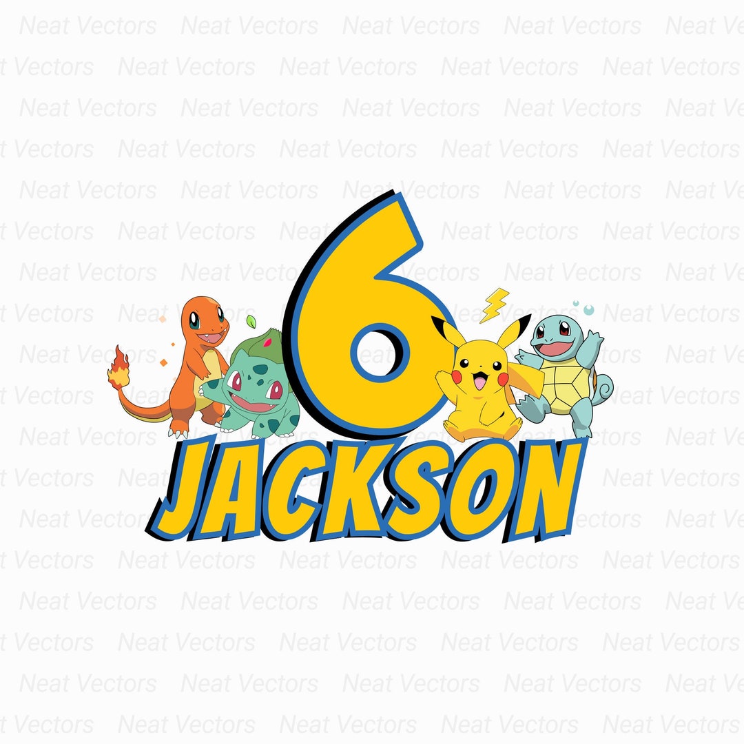 Pikachu, Custom Pikachu Birthday Design, Personalized, SVG, PNG, JPG ...