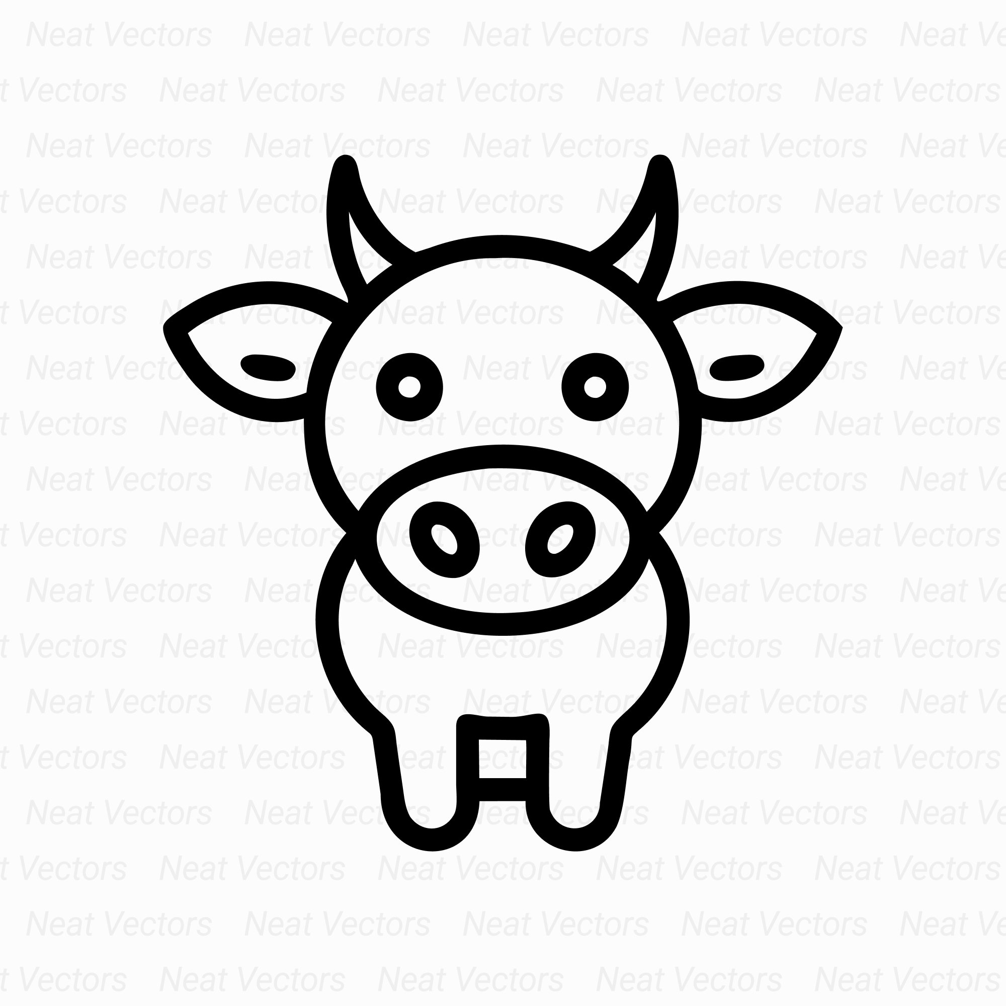 Cow Silhouette Svg, Cute Cow Head, Cute Kid Cow Farmhouse Clipart, Cute ...