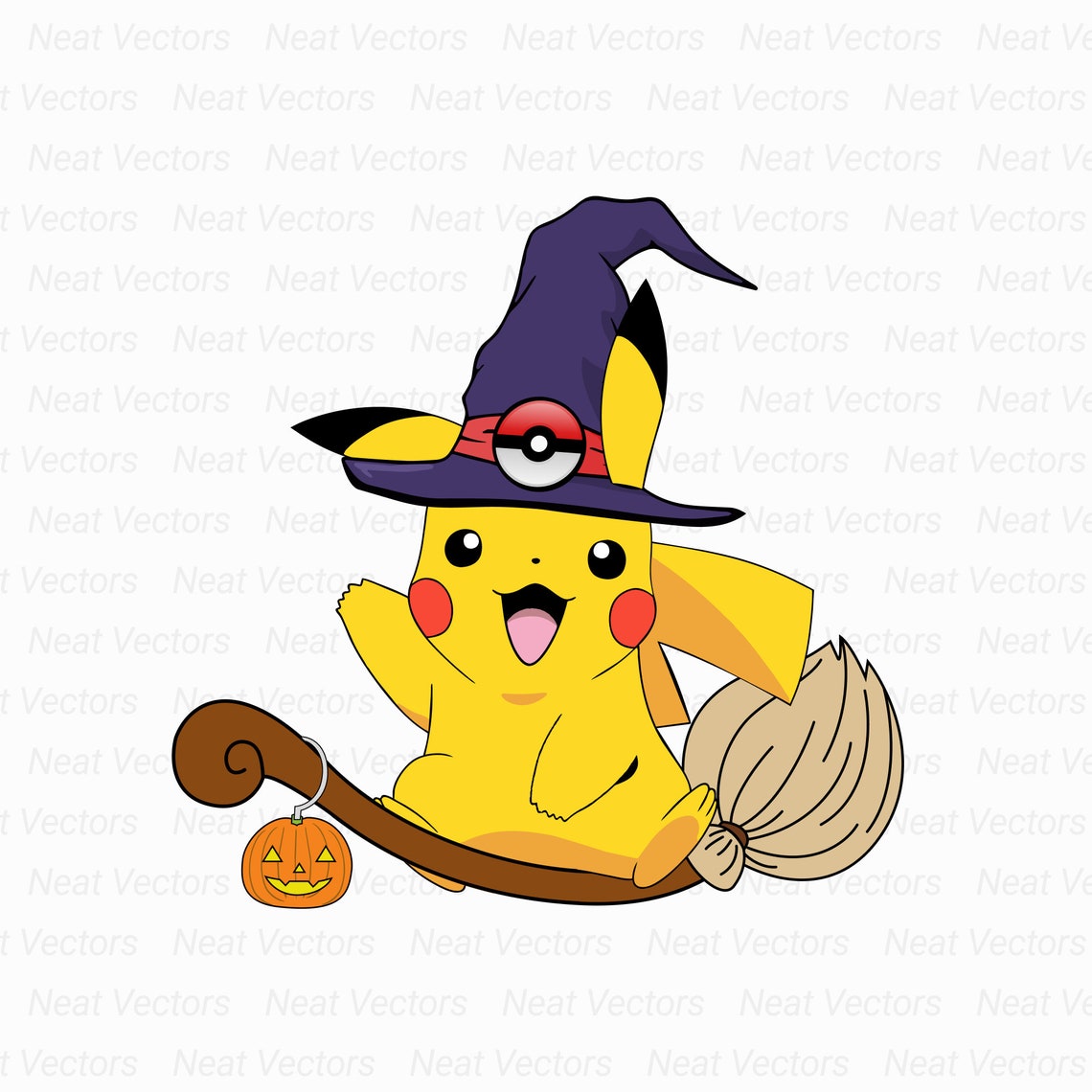 Witch Pikachu SVG Halloween Pikachu Pikachu Pokemon - Etsy
