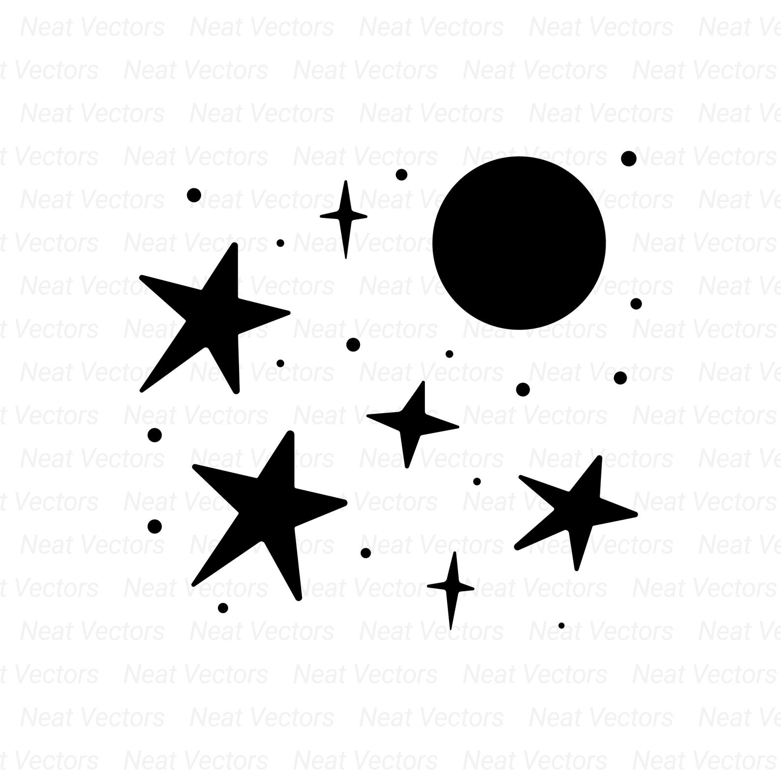 Stars SVG, Sparkle Stars SVG, Star Clipart, Star Cricut, PNG, Jpeg, Dxf ...