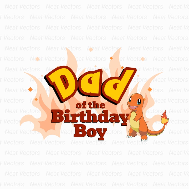 Dad of the Birthday Boy Pokemon Svg, Pikachu Birthday Family, Pikachu ...
