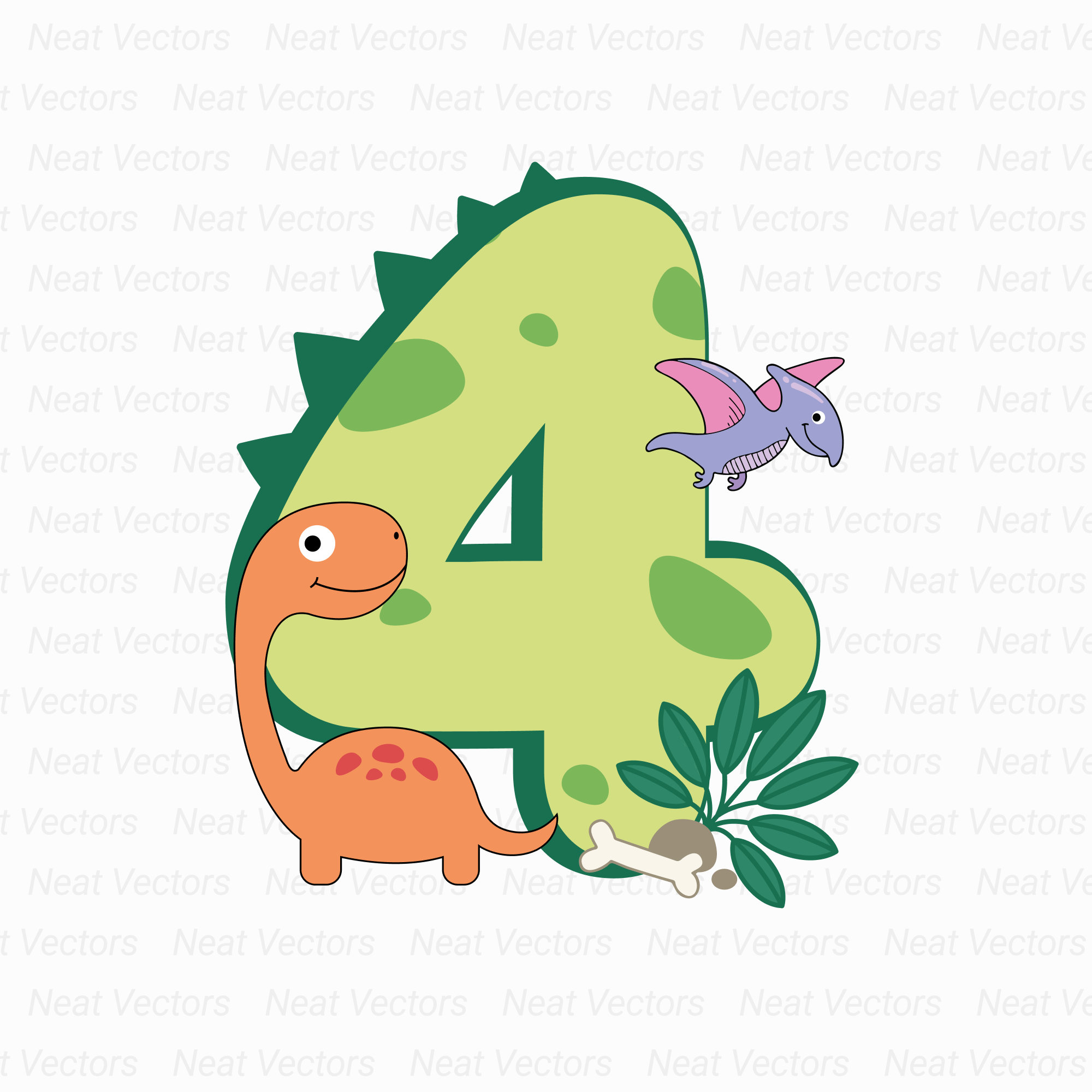 Dinosaur Birthday SVG, Age 4, Png, Jpeg, Birthday Boy, Birthday Girl ...