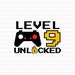 Gamer Age 9 Svg, Gamer Birthday Design, Level 9 Unlocked, Age 9, SVG ...