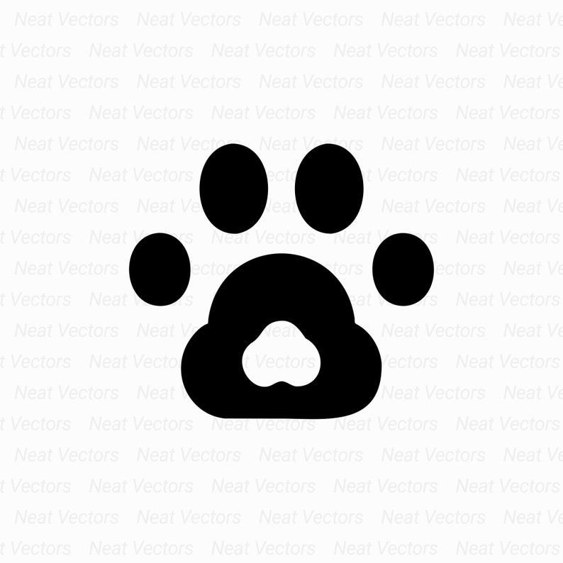 Dog Paw SVG, Dog Paw Clip Art, Paw Cricut PNG, Jpeg, Dxf, Instant ...