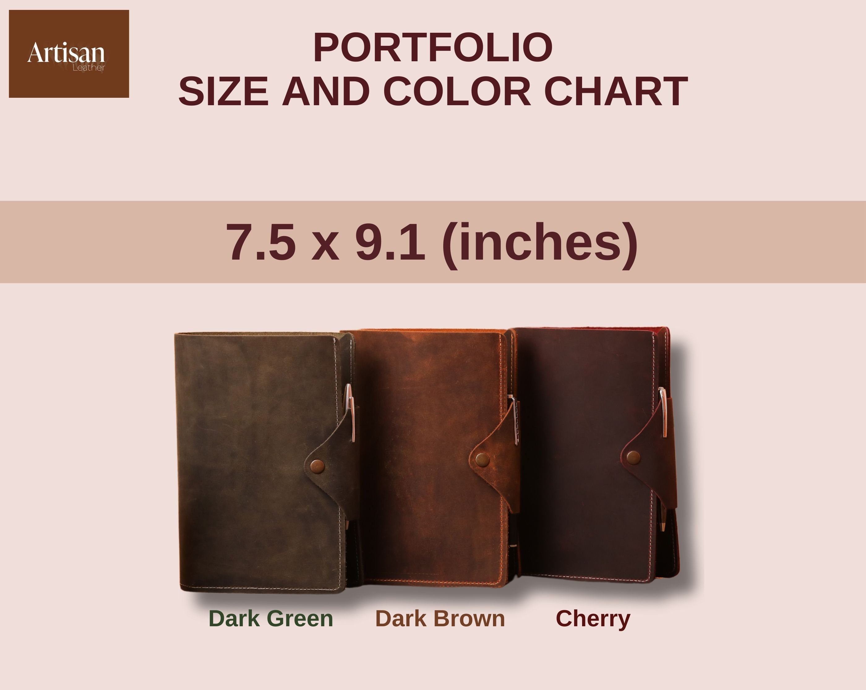 Personalized Leather Portfolio, Personalized Leather Journal, Custom ...