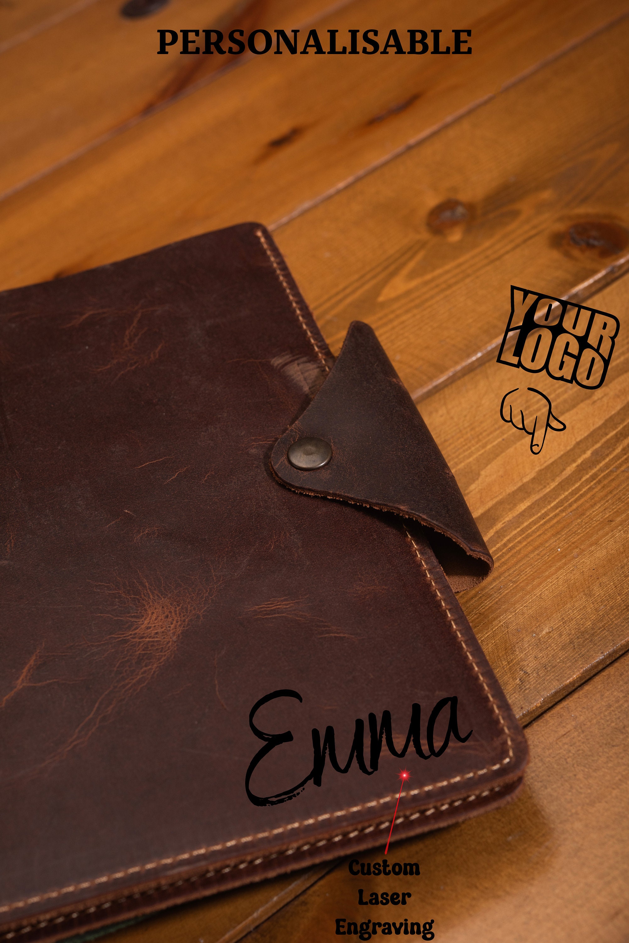 Personalized Leather Portfolio, Custom Leather Portfolio, Custom ...