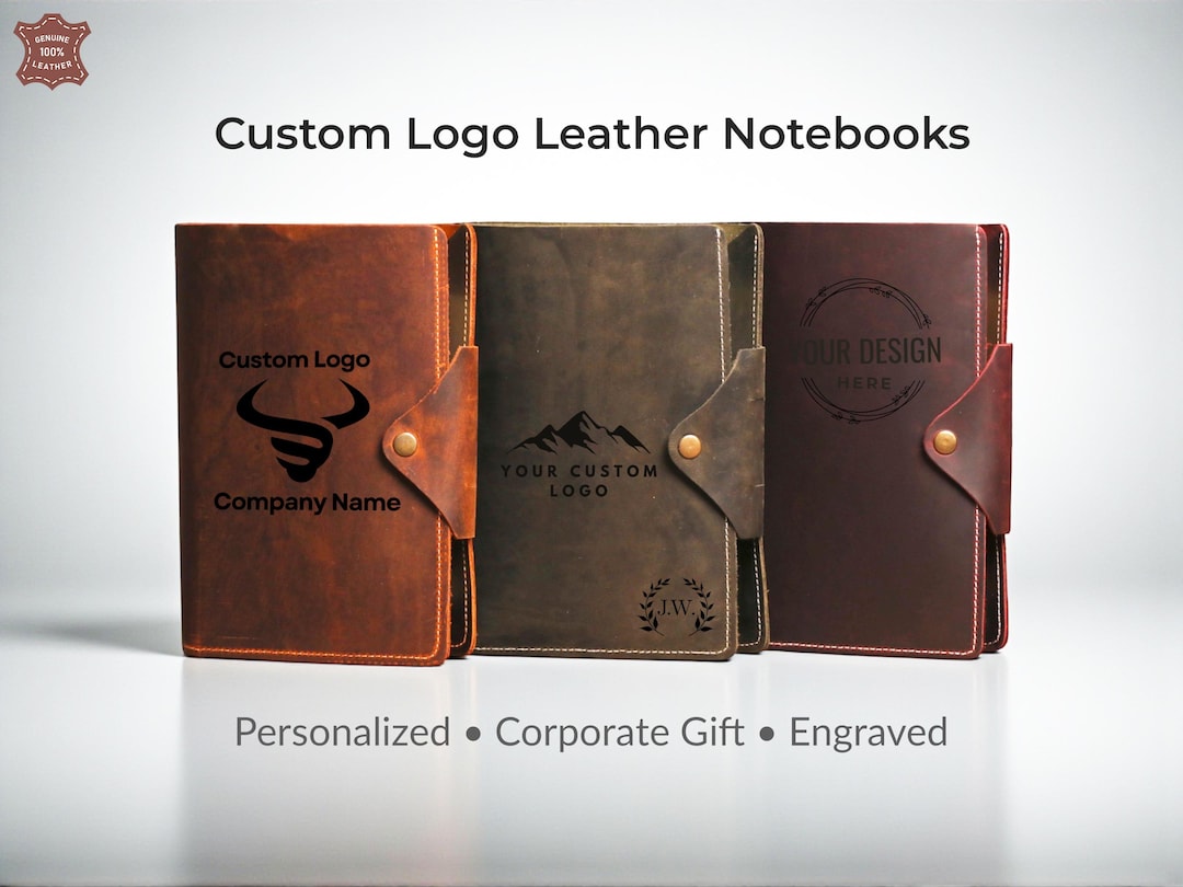 Custom Logo Notebooks Leather – Personalized Leather Journal Cover ...