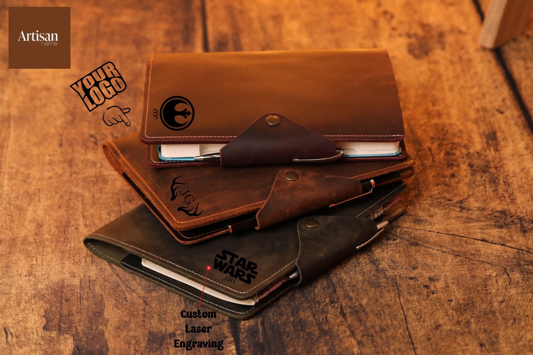 Personalized Leather Portfolio, Personalized Journal, Engraved Leather ...
