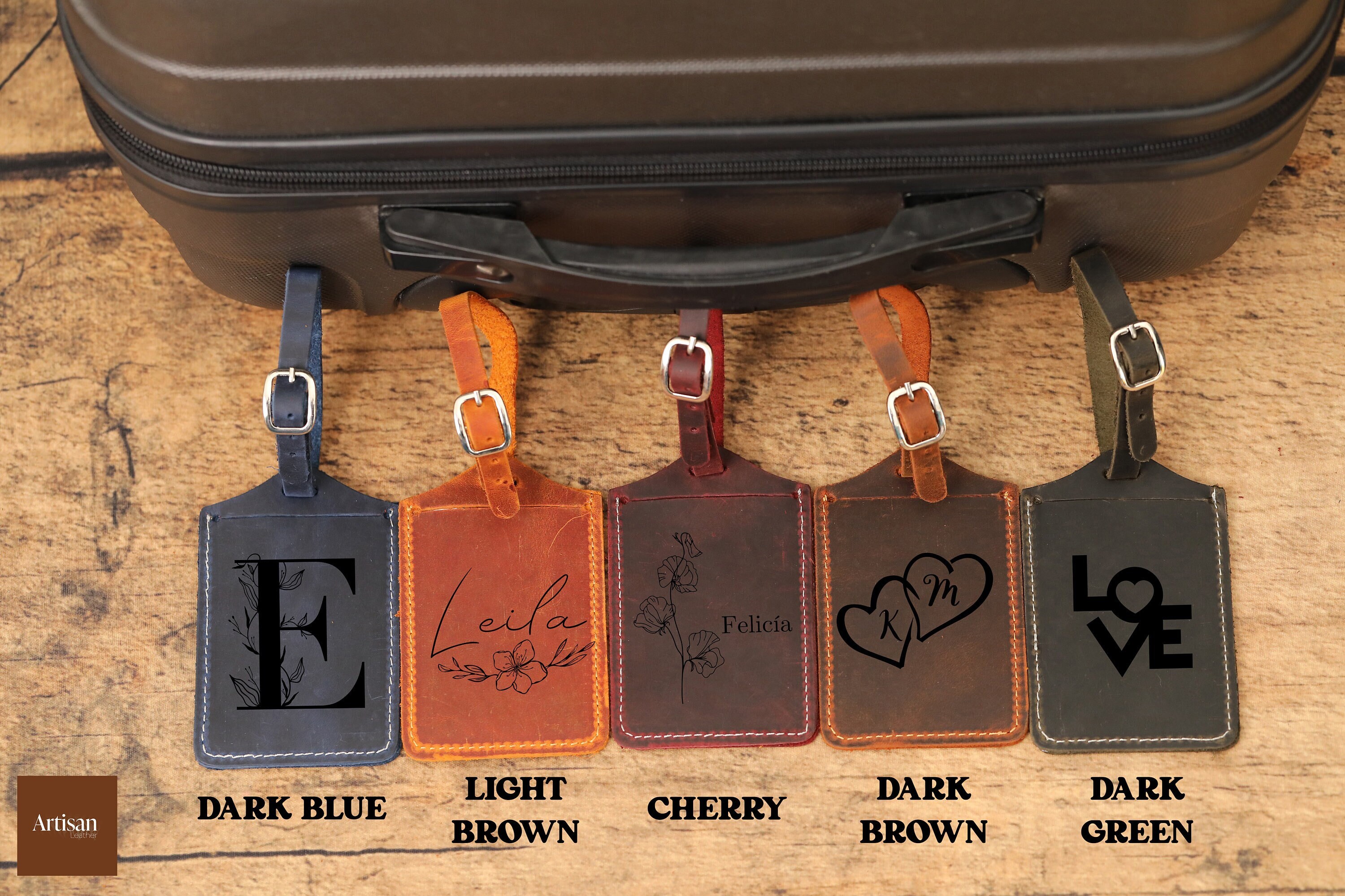 Personalized Leather Luggage Tags , Leather Luggage Tags, Luggage Tags Leather Personalized ...