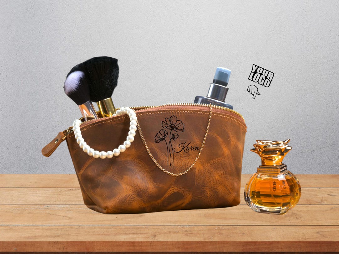 Personalized Leather Dopp Kit, Custom Engraved Toiletry Bag ...