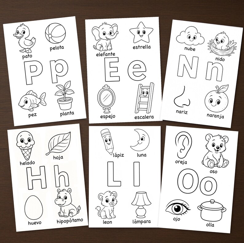 Spanish Alphabet Coloring Book | Abecedario En Español Para Niños | 29 ...