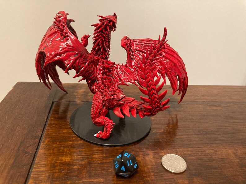 Red Dragon Miniature - Etsy