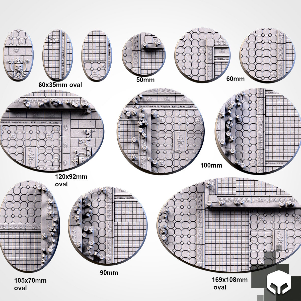 Base Set Trading Card Games 40-Piece Oval Plastic Bases (60x35mm) - For ...