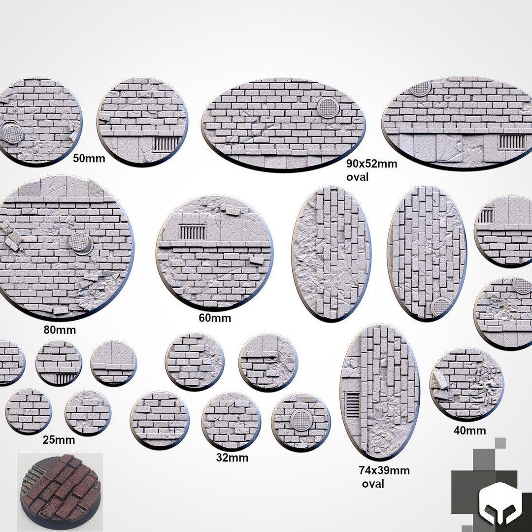 20th Century City / WWII Base Miniature War Games Round and Oval Txarli ...