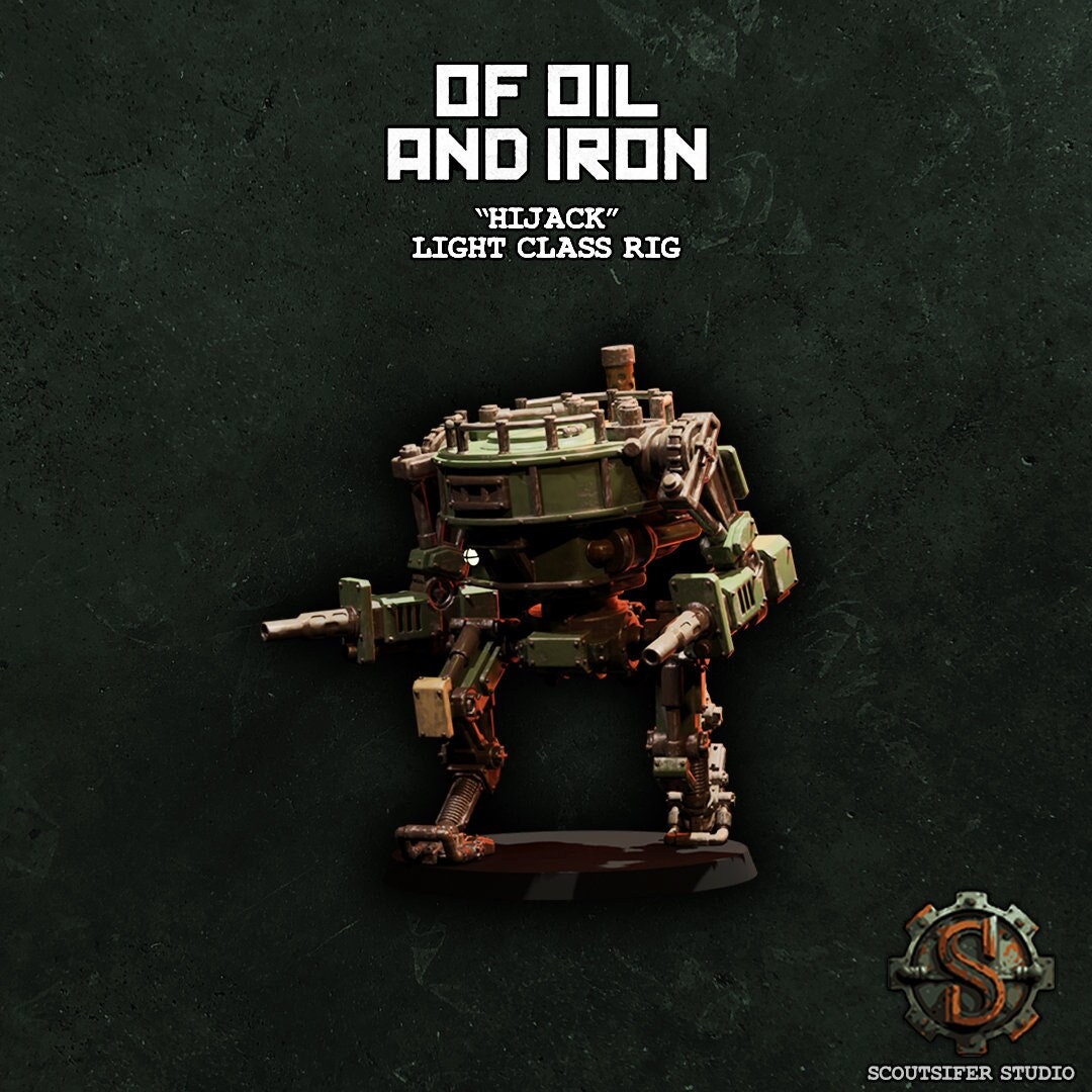 Hijack Rig of Oil and Iron Freegear Coalition Scoutsifer Studios Mech ...
