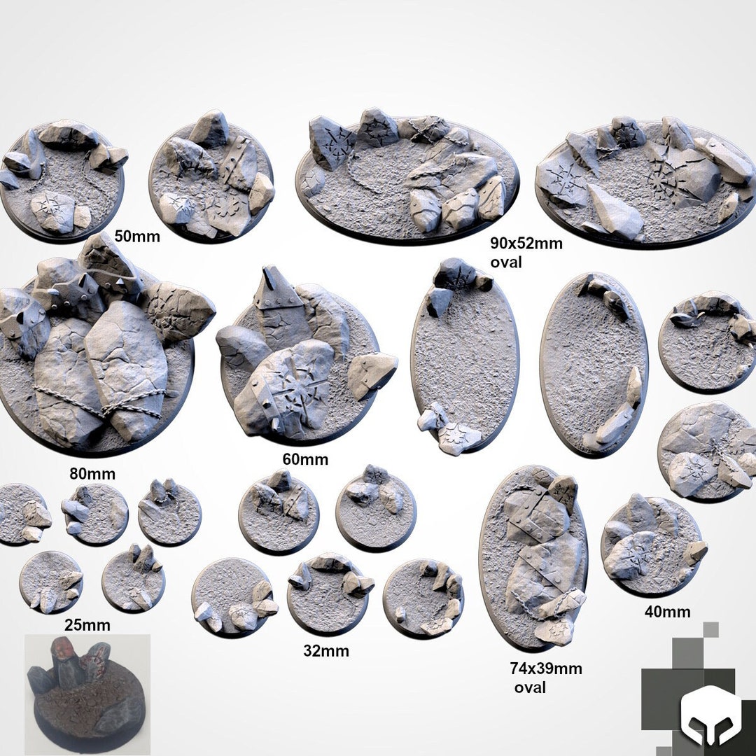 Chaos Waste Bases Miniature War Games Round and Oval - Etsy