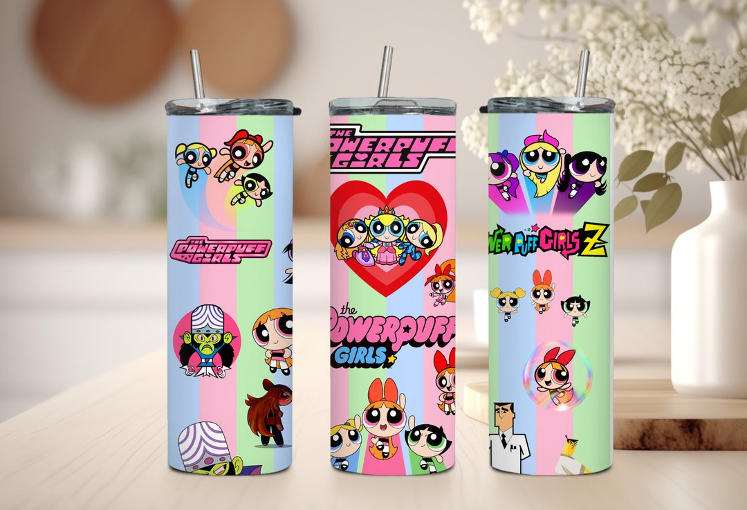 Custom Powerpuff Girls Tumbler 20oz Skinny W/straw - Etsy