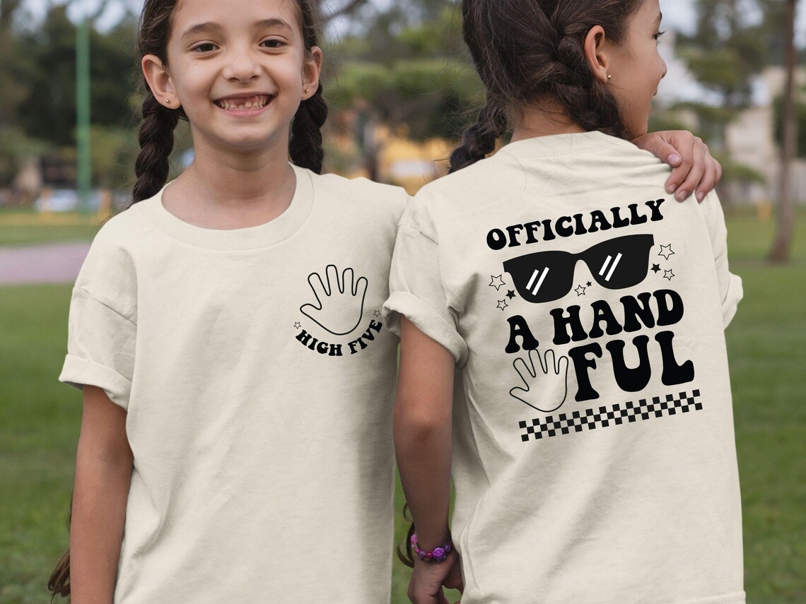 5th Birthday High Five Shirt, Officially A Handful Birthday Boy Gift ...