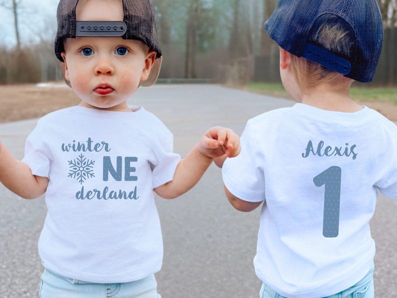 Personalized Winter Onederland Baby Onesie, Snowflake 1st Birthday ...