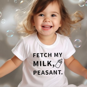 Funny Baby Onesie®, Baby Shower Gift, Fetch My Milk Peasant Baby ...