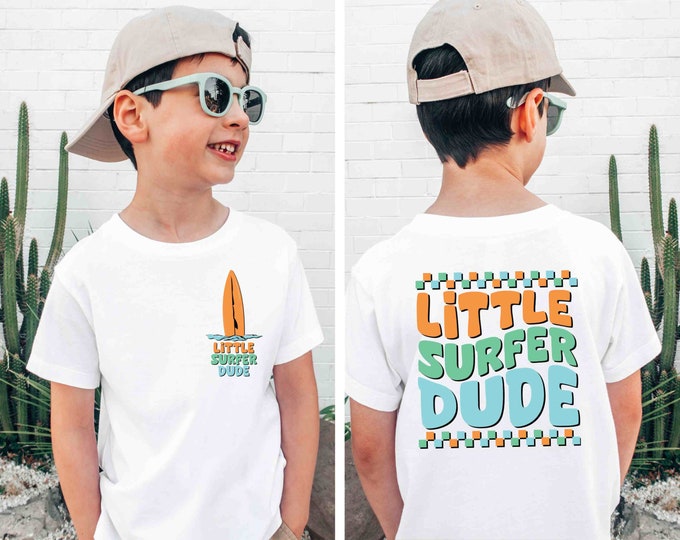 Little Surfer Dude Tshirt , Kids Summer Shirt , Kids Beach , Kids Ocean ...