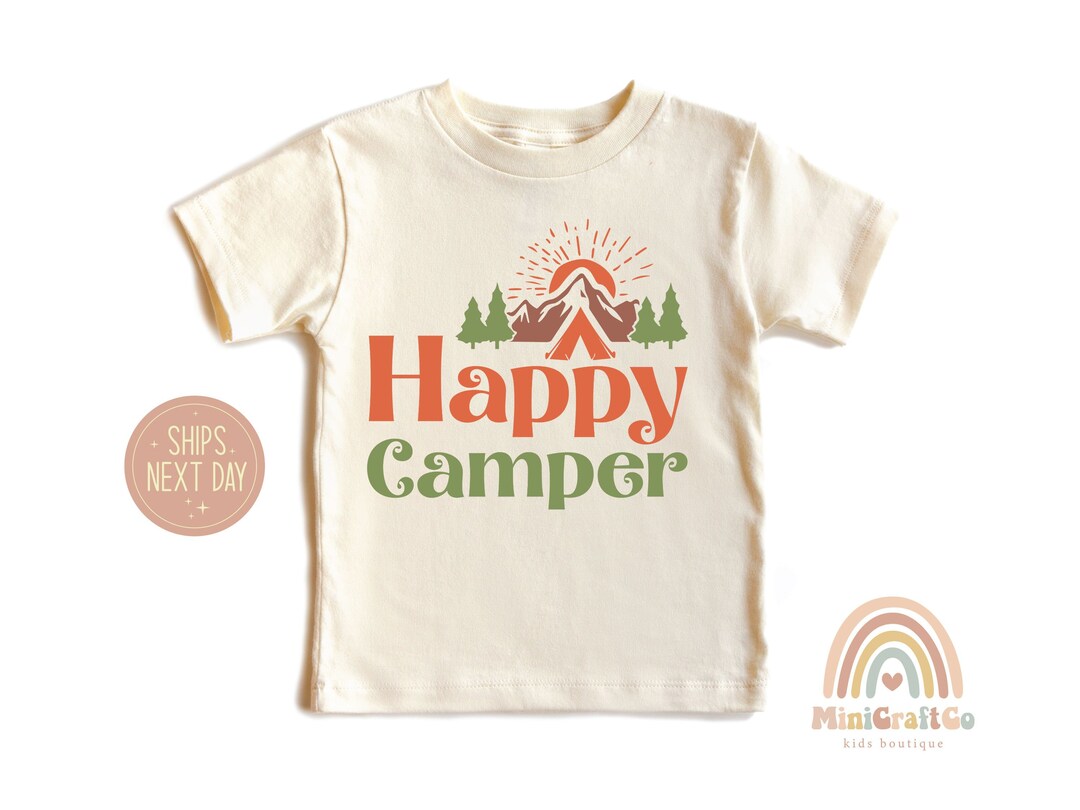 Happy Camper Kids Shirt - Adventure Kids Shirt - Camping Toddler Shirt - Little Camper Kid ...