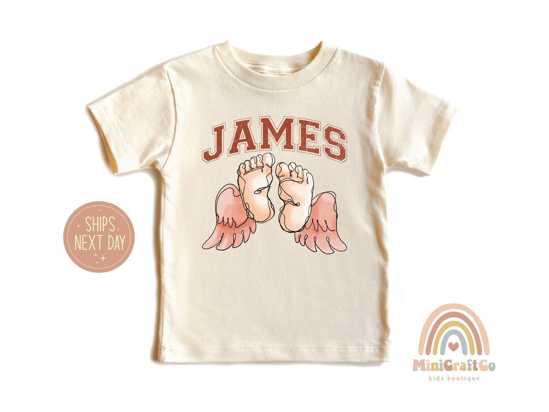Personalized Baby Angel Wings Shirt, Custom Memorial Tee for Children ...