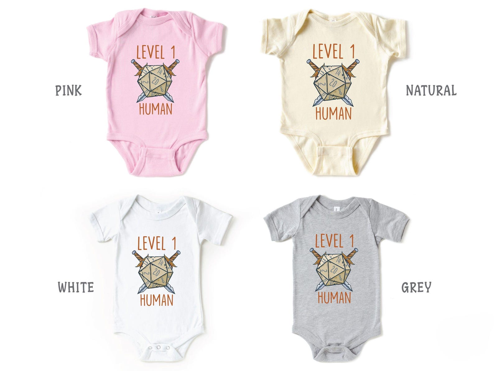 Custom Dragon Baby Onesie®, Level 1 Human Baby Bodysuit, Birthday Boy ...