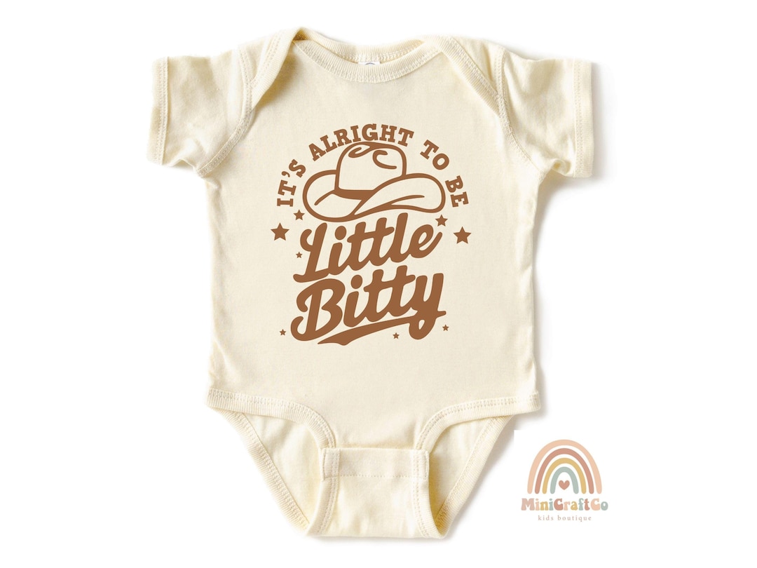 It's Alright to Be Little Bitty Onesie®, Western Toddler Shirt, Retro Cute Country T-shirt, Cute ...