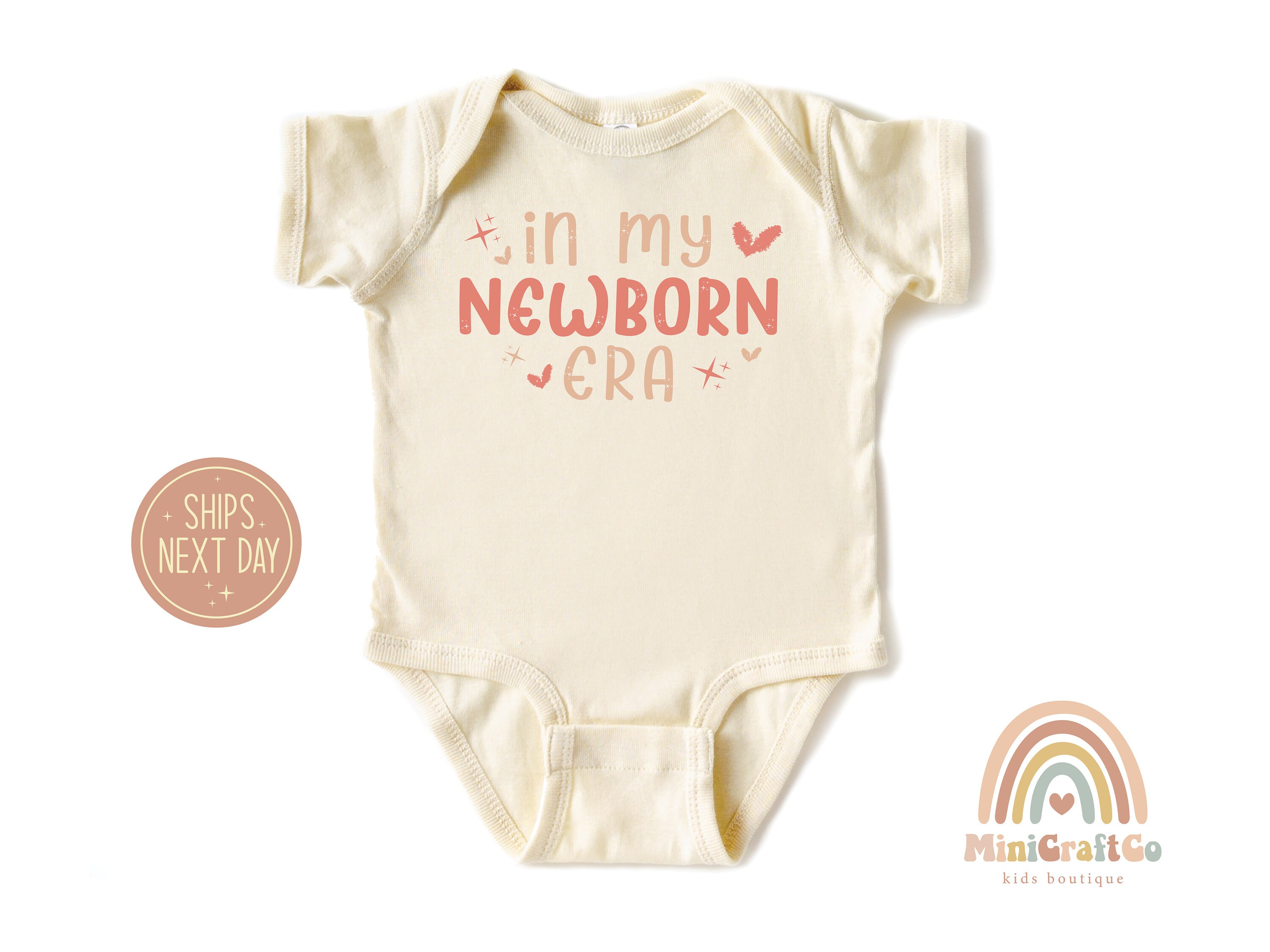 In My Newborn Era Baby Onesie, Trendy 100% Cotton Outfit - Etsy