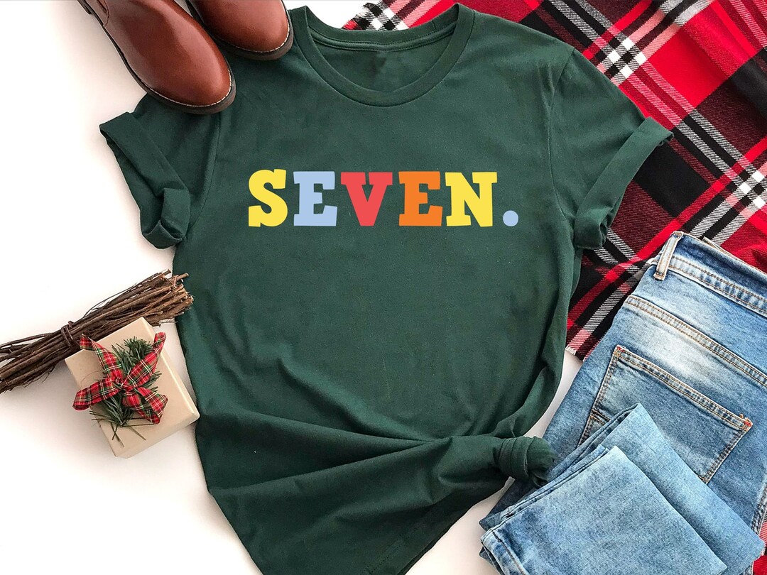 Seven Birthday Shirt, Birthday Toddler Shirt, 7th Birthday Toddler ...