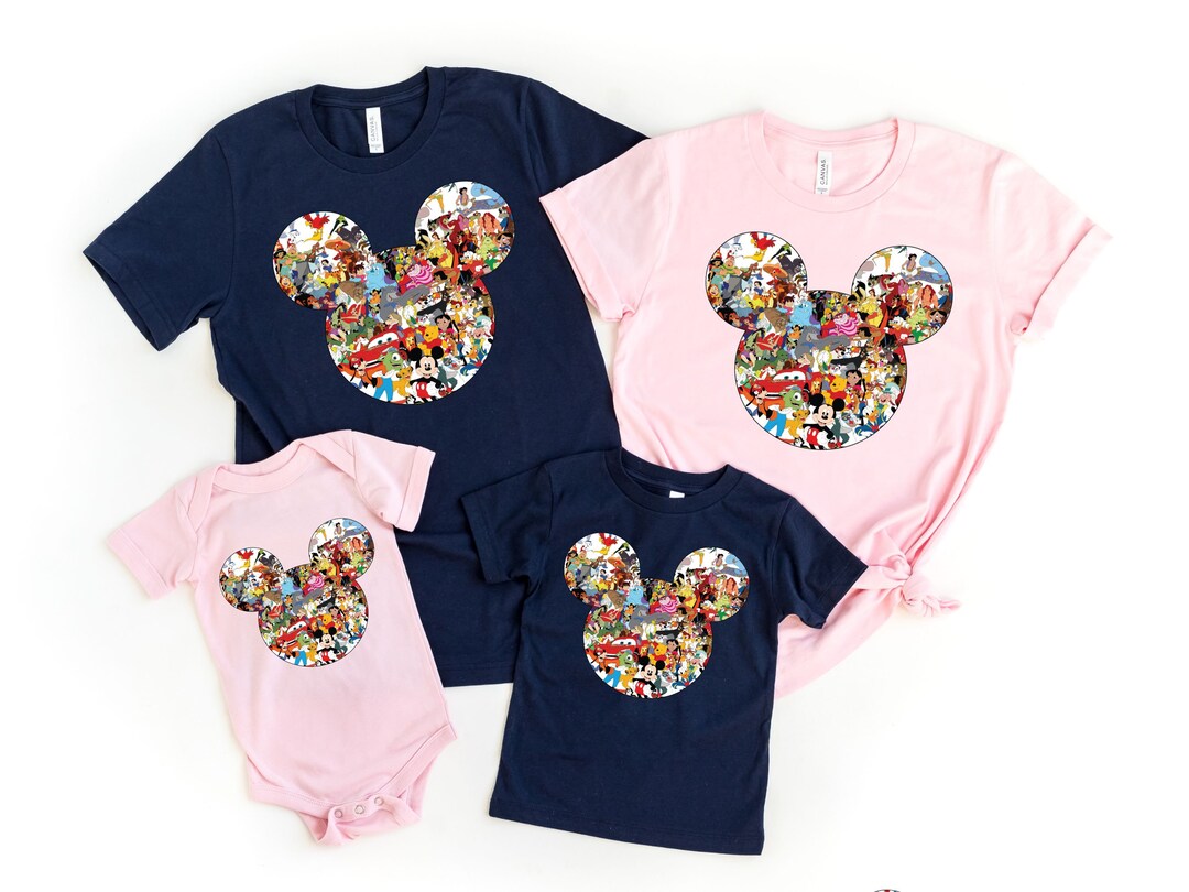 Disney Trip Group Shirts, Fun Cartoon Figures Family Shirt, Children's ...