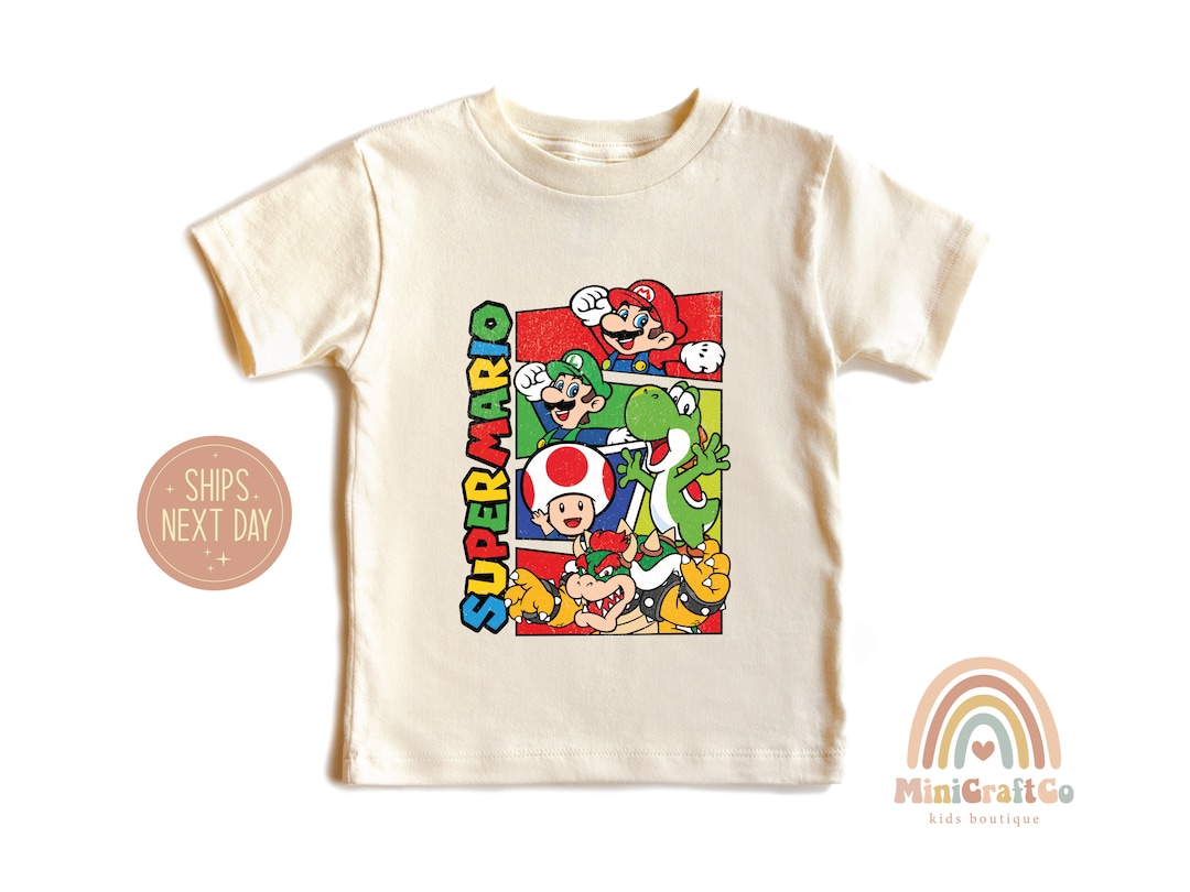 Kids Super Mario Shirt, Super Mario Birthday Shirt, Mario Youth ...