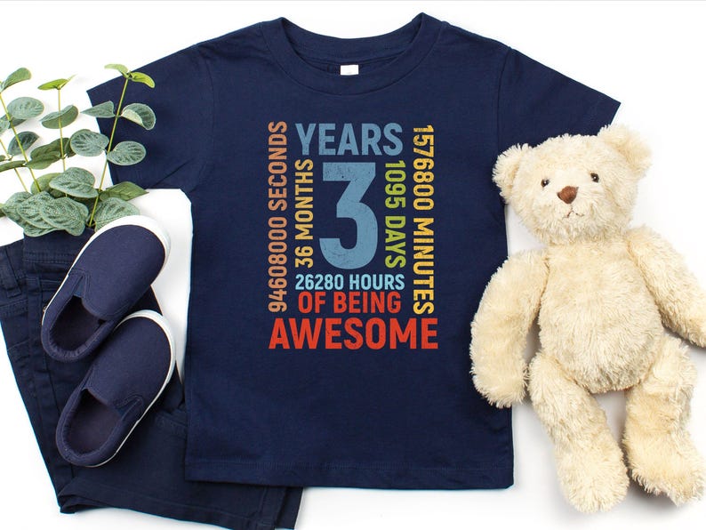 Personalized Age Birthday Kids Shirt, Custom Birthday Boy Gift ...