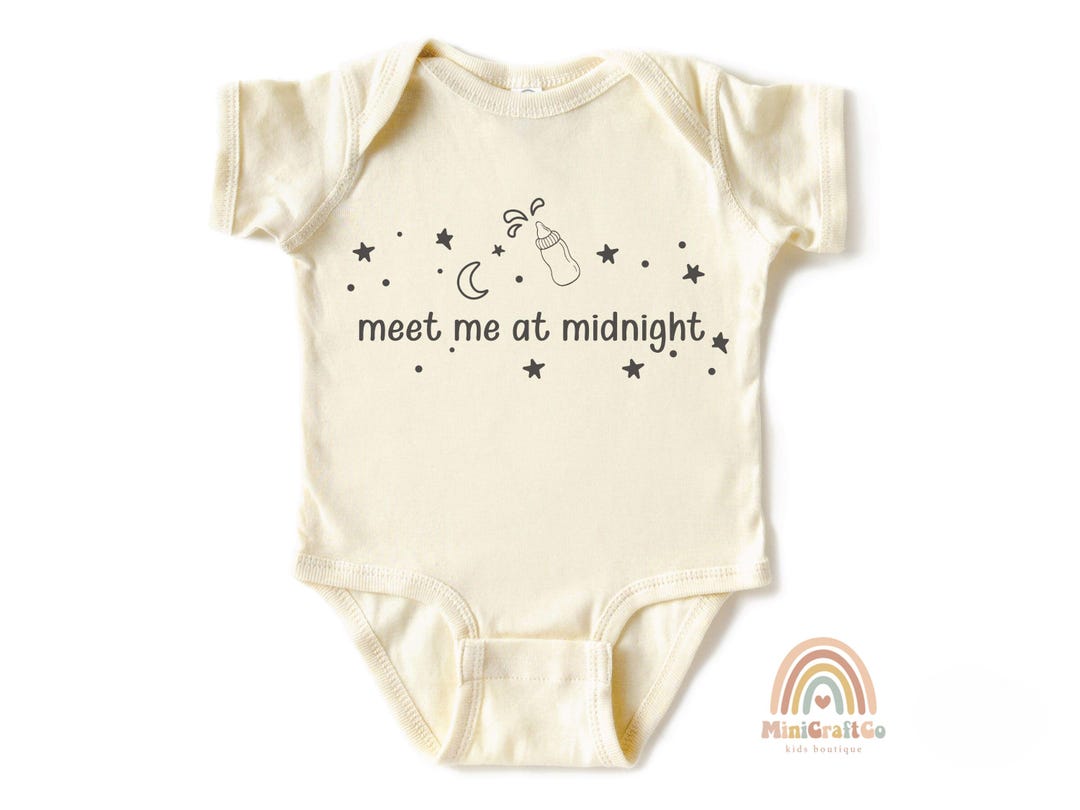 Retro "meet Me at Midnight" Baby Onesie®: Funny Newborn Gift - Etsy
