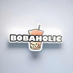 Bobaholic Vinyl Sticker | High Quality | Dishwasher Safe | Waterproof ...