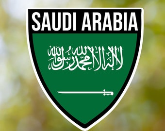 Saudi Arabia Sticker Made in Saudi Arabia Waterproof for Water Bootle ...