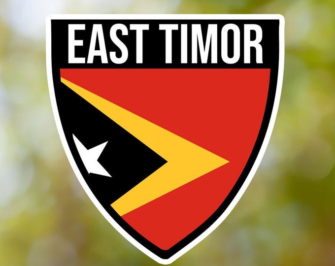 East Timor Flag Emblem Stickers - Etsy