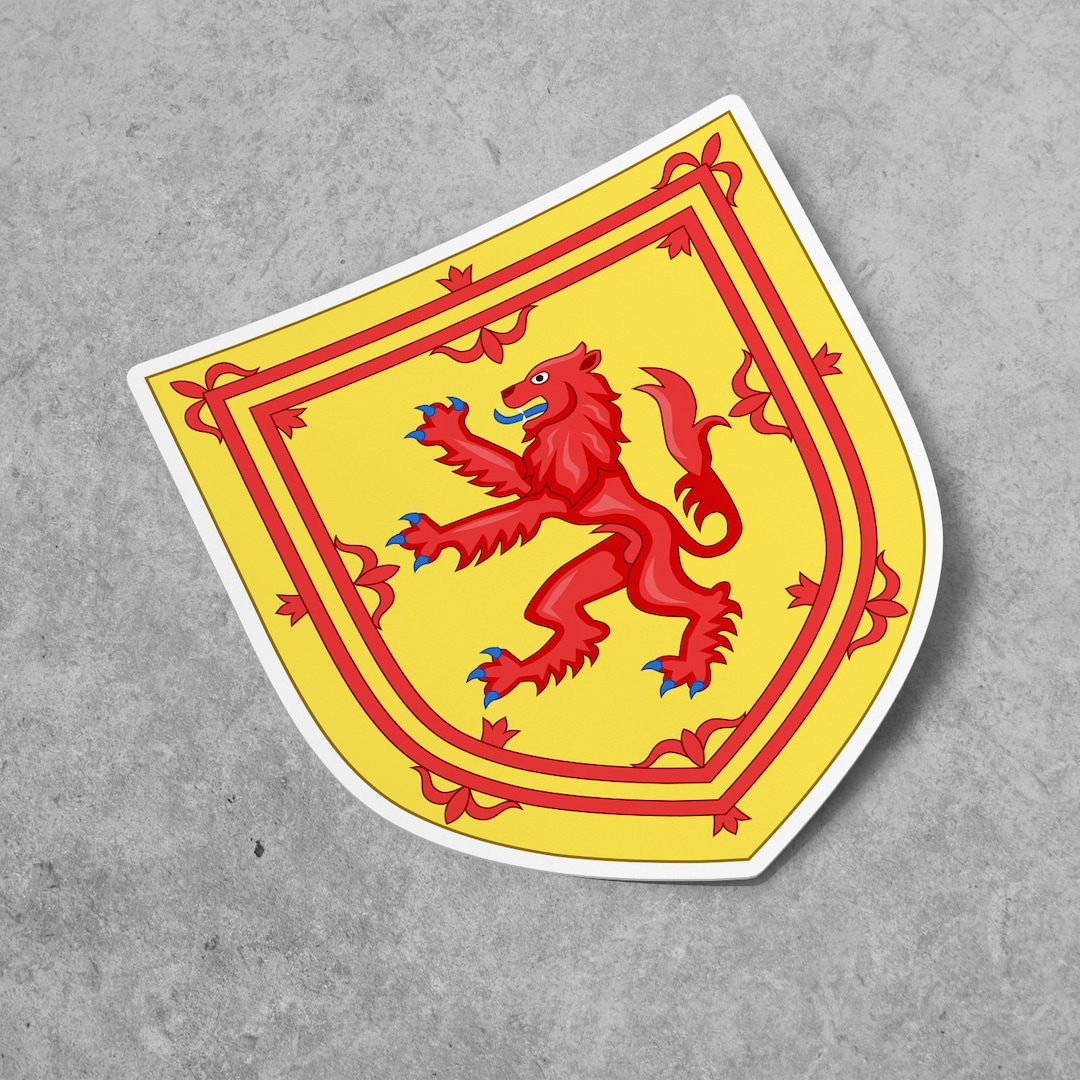 Scotland Coat of Arms Sticker, Vinyl Decal, for Laptop Car, Book, Water ...
