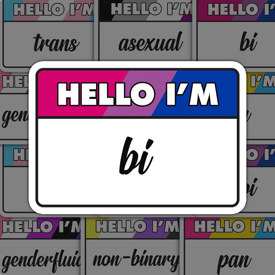 Hello I'm Bisexual Sticker, LGBTQ+ Sticker Vinyl, Meme Decal, for ...