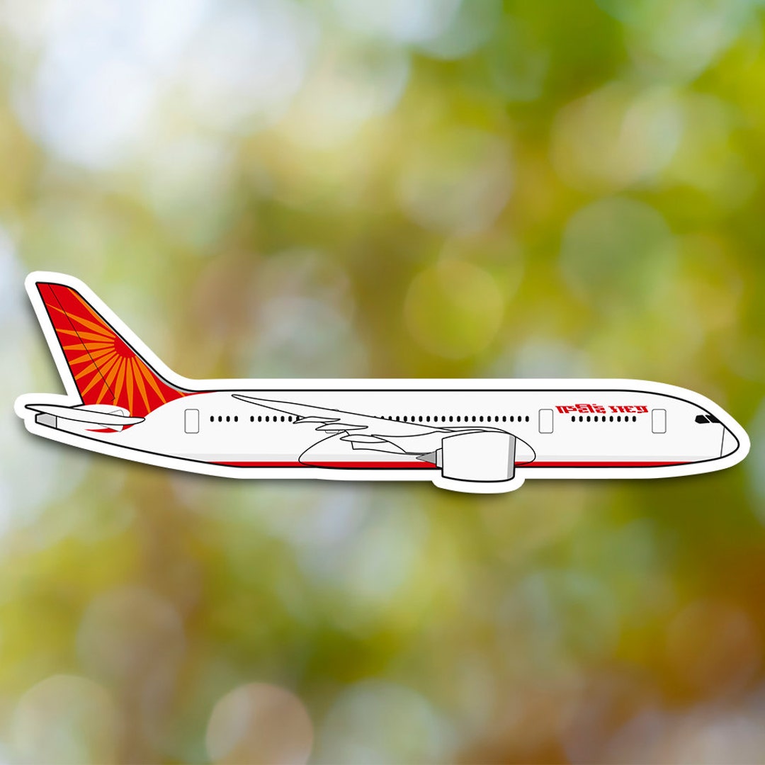 Boeing 787 Sticker, Air India Airplane Sticker Waterproof for Suitcase ...