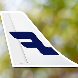 Finnair Sticker, Tailplane Sticker Waterproof for Suitcase, Car, Book ...
