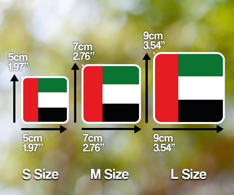 United Arab Emirates Sticker Geometric for Laptop, Car, Book, Water ...
