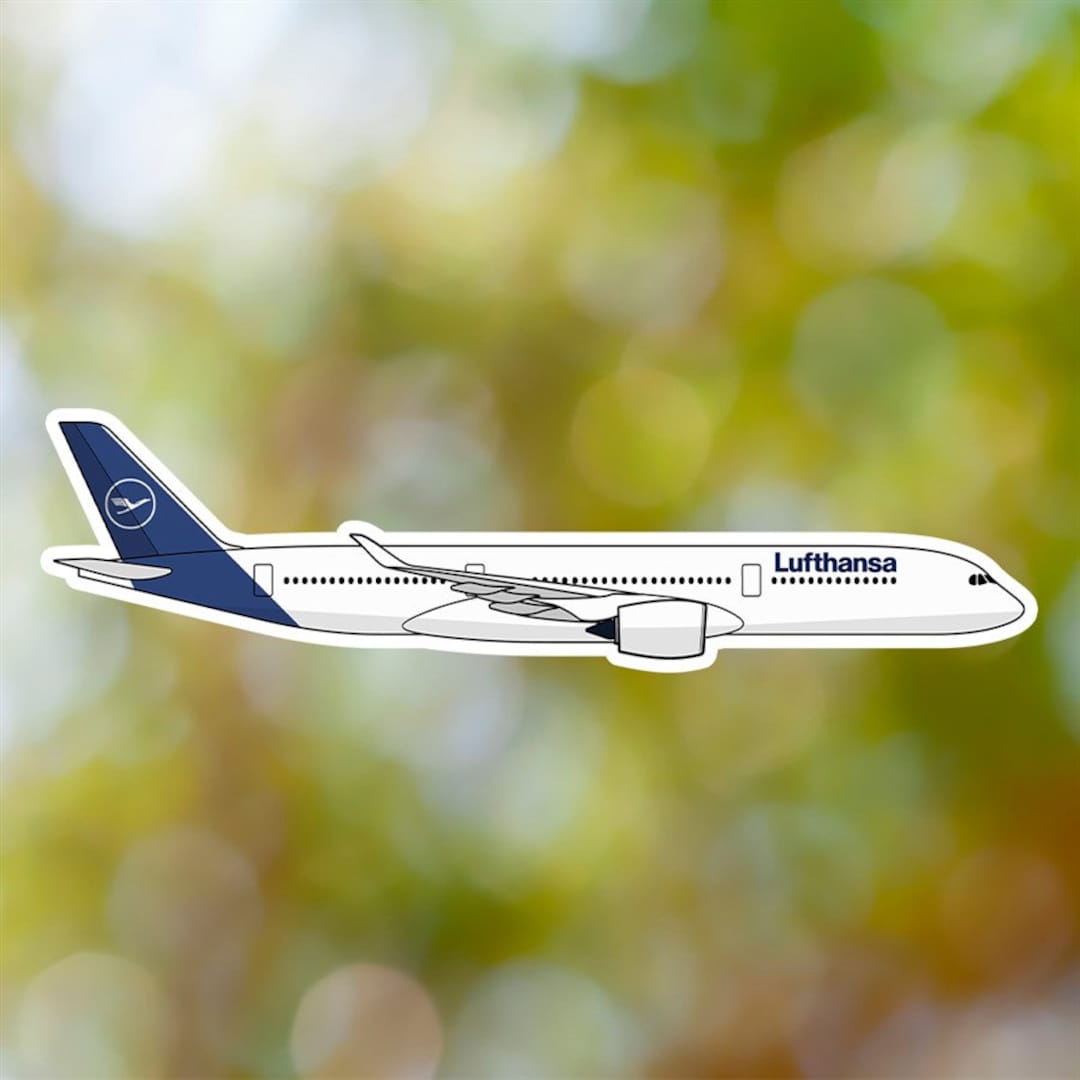 Airbus A350 Sticker, Lufthansa Airplane Sticker Waterproof for Suitcase ...
