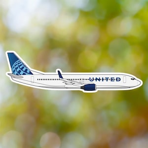 Boeing 737 Sticker, United Airlines Airplane Sticker Waterproof for ...