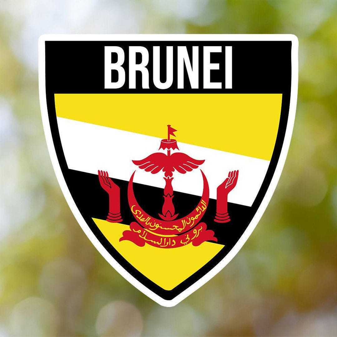 Brunei Sticker Shield Waterproof for Laptop, Car, Book, Water Bottle ...